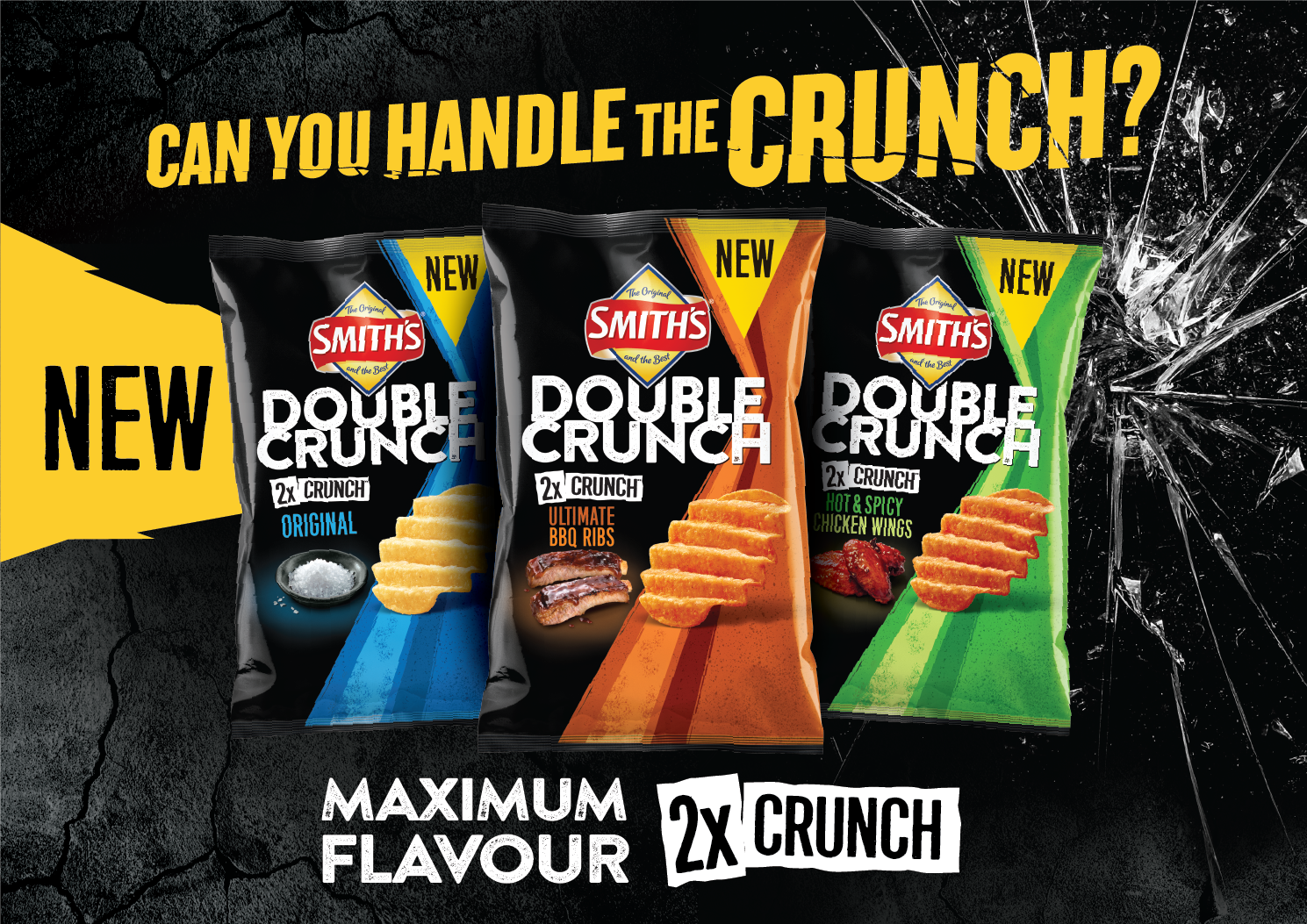 Smith's Has Released Double Crunch Chips In Three Epic Flavours!