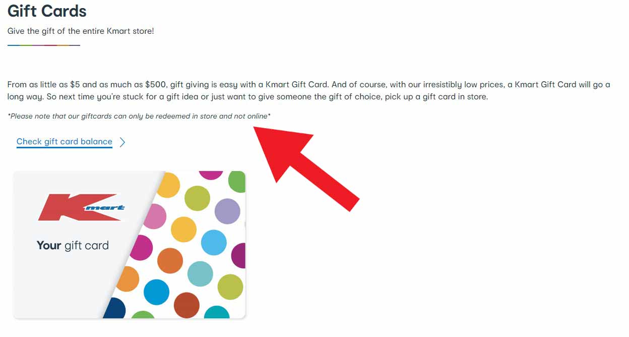 Nope, You Still Can't Use Kmart Gift Cards To Shop Online