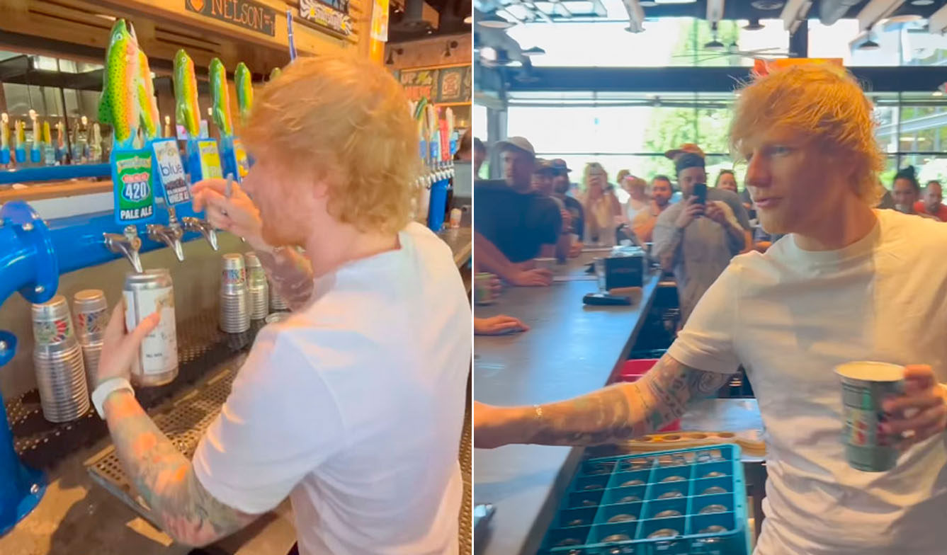 Ed Sheeran Shocks Fans By Bartending At Local Brewery Ed Sheeran Shocks Fans By Bartending At Local Brewery