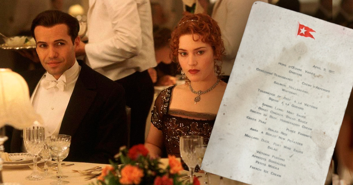 Slightly Water-Damaged First Class Dinner Menu From Titanic Sells At ...
